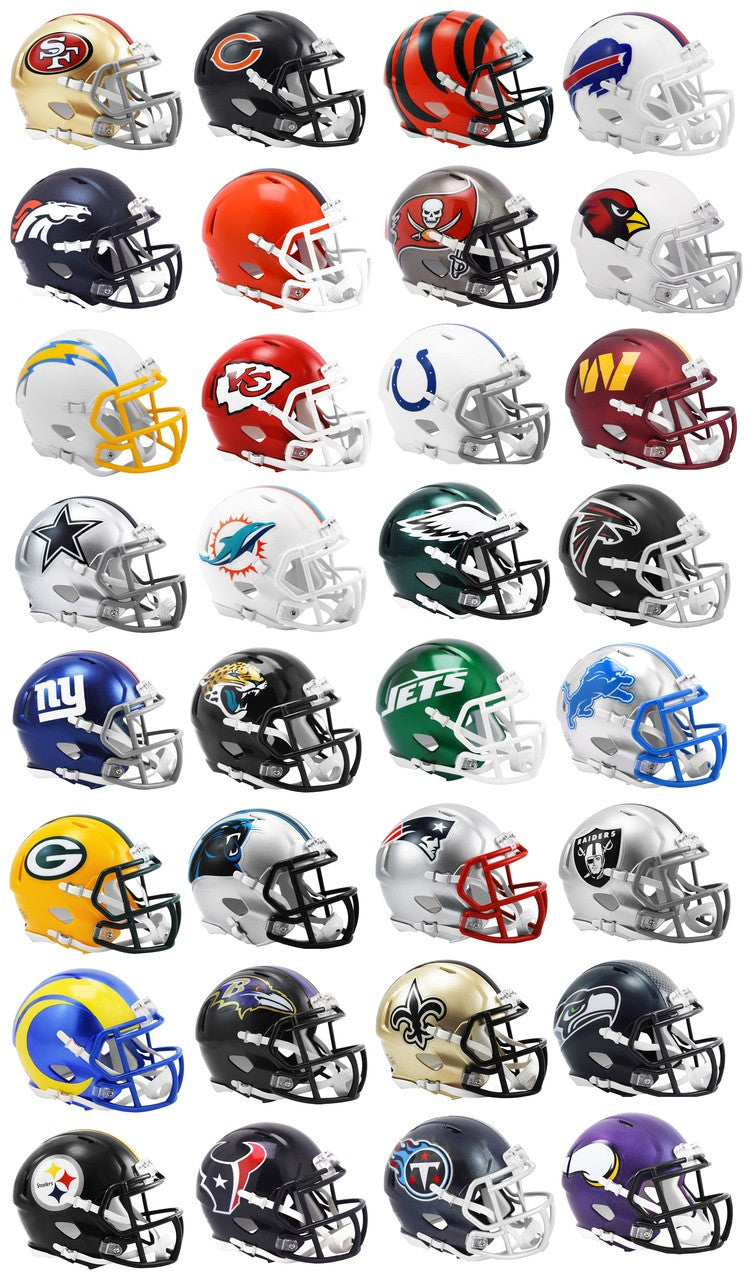 NFL Riddell Speed Authentic Full-Size Football Helmet - Set of 32 ...